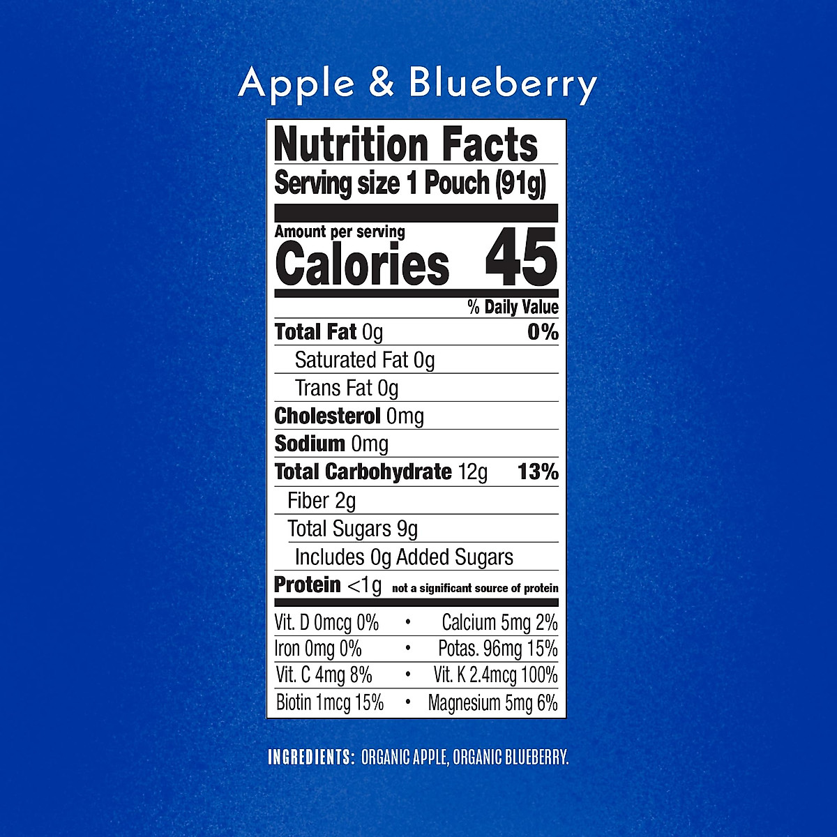 Once Upon a Farm | Organic Baby Blends | Apple Sweet Potato, Apple Blueberry | Cold-Pressed | Unsweetened | Dairy-Free Plant Based | Variety Pack of 24
