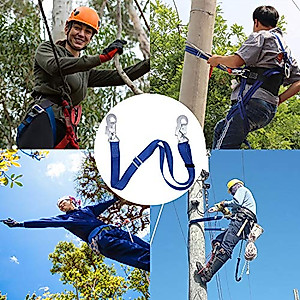 NTR Fall Protection Lanyard, Safety Lanyard Fall Protection,Safety Belt Adjustable,from 4-Feet to 6-Feet Outdoor Tree Climbing Belt Restraint Lanyards With Large Snap Hooks
