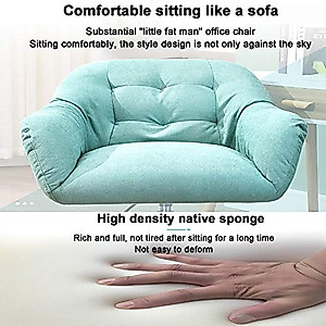 MayNuo Office Chair Gaming Chair Computer Chair Adjustable Task Computer Chair,Modern Desk Chair Mid Back Swivel Chair with Armrest,Ergonomic Executive Chair for Women Men Adults,H/Blue a/42*42*63Cm(1