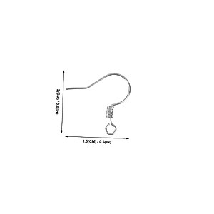 TEHAUX Earring Accessories Kit 50pcs Earring Hooks in Silver Copper Safe and Easy to Wear for DIY Jewelry