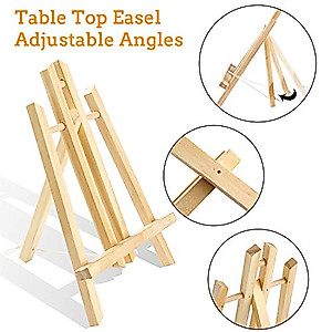 Wood Easels, Easel Stand for Painting Canvases, Art, and Crafts. (11.8 inch, 20 Pack), Tripod, Painting Party Easel, Kids Student Table School Desktop, Portable Canvas Photo Picture Sign Holder.