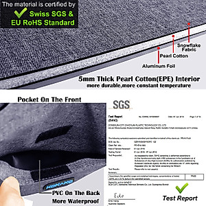 KOKAKO Lunch Bag Lunch Box Cooler Bag Insulated with Shoulder Strap for Men Women(gray)