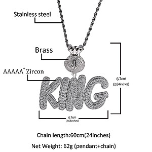 Lulu Mel Iced Out Custom Chain Initial Name Necklace,Hip Hop Jewelry 14k Gold Silver Handmade nameplate with 4mm Tennis Chain, Personalized Stainless Steel Cuban Link Chain For Man and Woman (Gold)