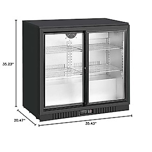 Unity U-BB2 36" Countertop Two Sliding Door Merchandising Bar Cooler (For Commercial Use ONLY)
