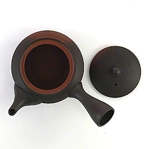 Japanese Teapot Kyusu Tokoname Youhen Clay Teapot 11.8 Fluid Ounces Fusen L161 (1)
