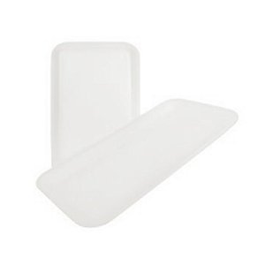 CKF 10SW, 10S White Foam Meat Trays, Disposable Standard Supermarket Meat Poultry Frozen Food Trays, 100-Piece Bundle
