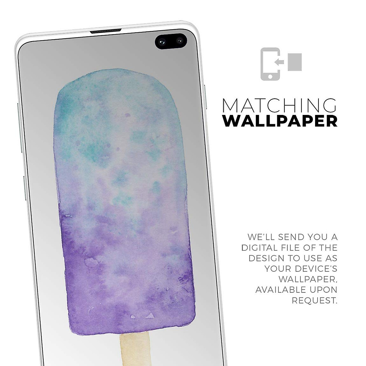 DesignSkinz Summer Mode Ice Cream v11 Protective Vinyl Decal Wrap Skin Cover Compatible with The Samsung Galaxy S20 (Screen Trim & Back Glass Skin)
