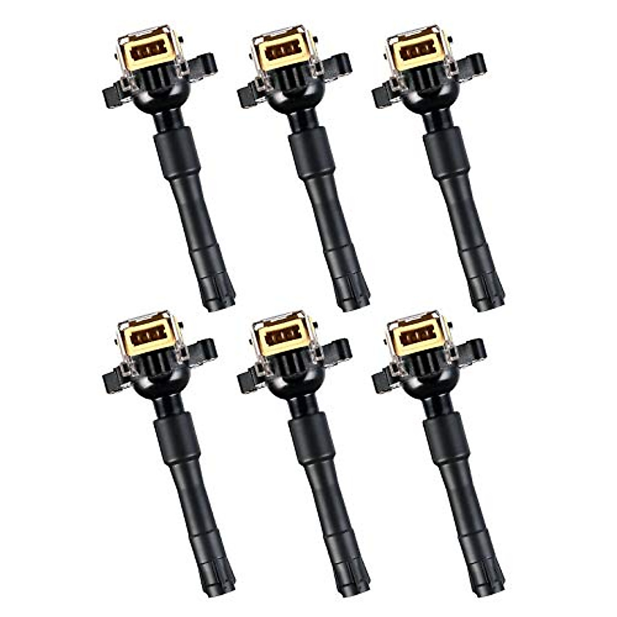 ENA Set of 6 Ignition Coil Pack Compatible with BMW 328I 528I M3 Z3 E36 E46 E31 E38 E39 E53 E721 E720 E383 Land Rover 2.5L 2.8L 3.0L 3.2L 5.4L Replacement for C1239 UF-300 UF-354