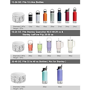CHEETAH Protective Silicone Boot for Hydro Flask 12-40 oz Water Bottle,Compatible with Stanley 20-40 oz Tumbler Cups,Iron Flask,Simple Modern,Owala,BPA Free Bottle Bottom Sleeve Cover Accessories