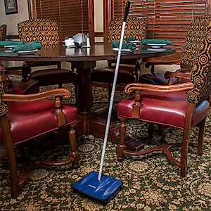 Carlisle FoodService Products 3639914 Duo-Sweeper Multi-Surface Cordless Floor Sweeper, 10" Sweeping Path