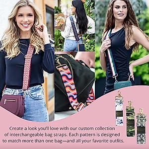 KEDZIE Interchangeable Adjustable Length 55” Handbag Purse Strap Replacement 2-inch Wide Guitar Style Crossbody Strap - Golden Hour