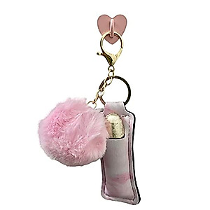 Klasikok Water Bottle Boot for Stanley Cup 40OZ,Accessories Charms Chapsticks Holder for Stanley Tumbler with Handle (Pink,Transparent)