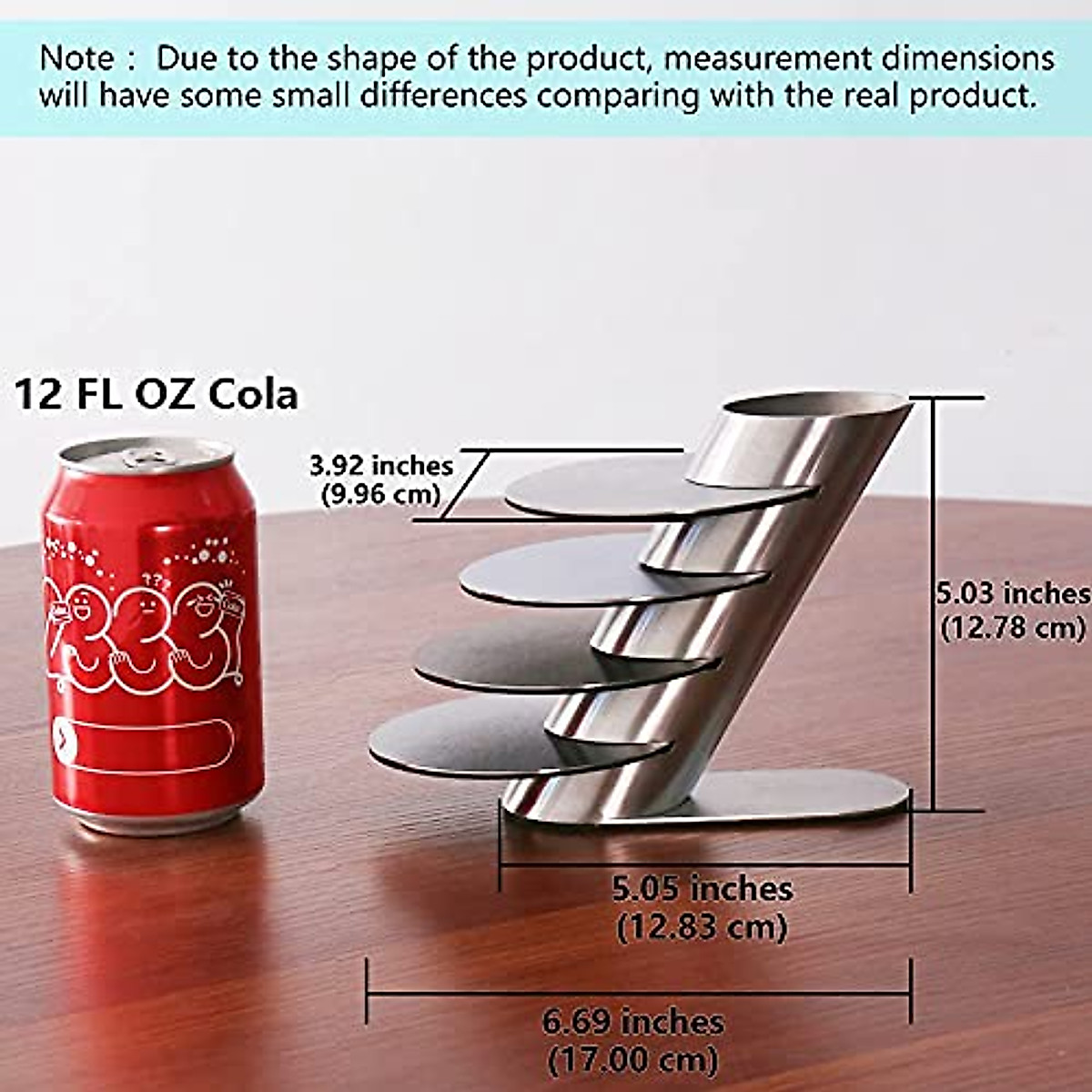 Cup Coasters, Newness Cup Coasters Set with Decorative Rack, Stainless Steel Tabletop Display Round Cup Coaster with Holder, Silver, Set of 4