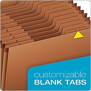 Globe Weis Globe-Weis/Pendaflex Heavy Duty Expanding File, Open Top, 1/3 Cut Tabs, 31 Daily Pockets, Brown, Legal Size (R219DHD)