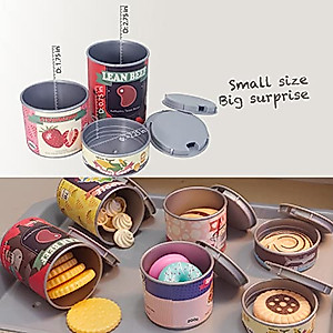 U DREAM Pretend Play Food Sets, Toy Canned Food for Kids, Play Kitchen Accessories, Grocery Store Pretend Play Food, 9 PCS Removable Lids.