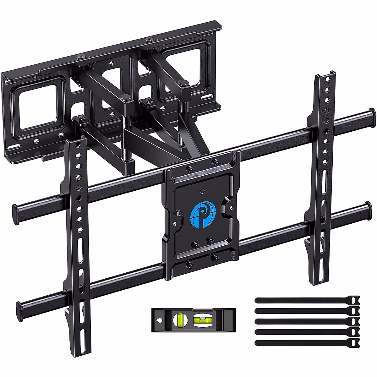 Pipishell TV Wall Mount Full Motion for Most 37-75 Inch LED LCD OLED TVs, Wall Bracket TV Mount Articulating Swivel Tilt Extension Leveling Holds up to 132lbs Max VESA 600x400mm Fits 12/16" Wood Stud