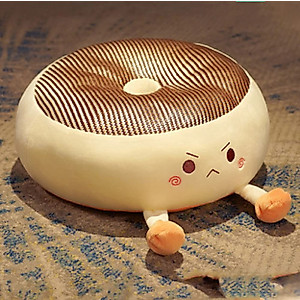 GEORPE Chair Cushion Round Mat Cute Expression Seat Cushion Office Chair Futon Bay Window Floor Tatami Pillows Home Decor