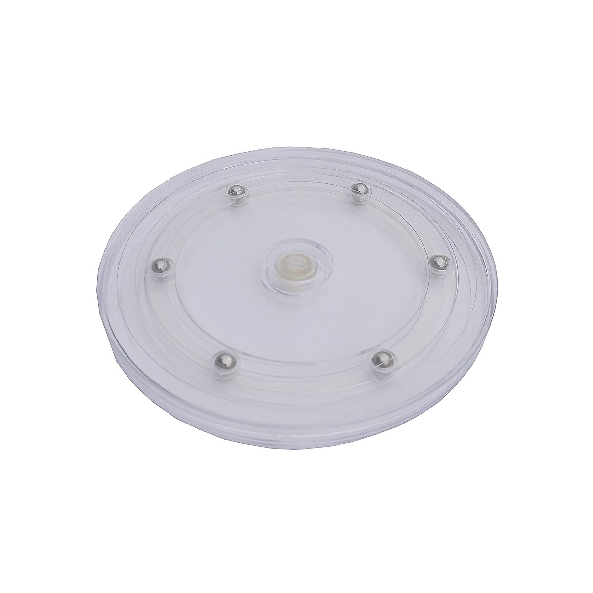 FixtureDisplays® 6" Clear Plastic Spinner Lazy Susan Turntable Organizer for Spice Rack Table Cake Kitchen Pantry Decorating 16972-NPF