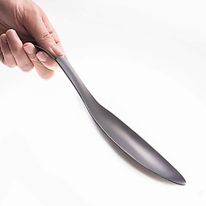 Pretty Jolly Fish Shape Stainless Steel Spoon Rest for Stove Top Metal Spoon Holder for Kitchen Counter Cooking Utensil Rest Rust Resistant Dishwasher Safe 10.6 x 3.8 Inch(Black 2PCS)