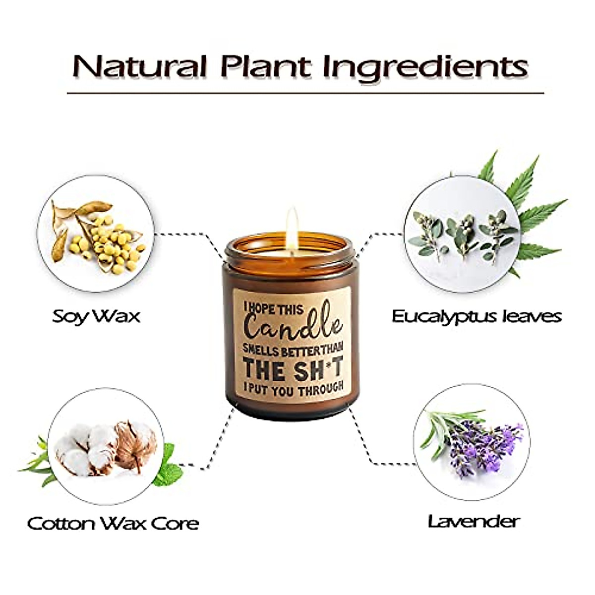 Aromaflare Scented Candles Best Friend Funny Mother Father's Day Gifts for Women Personalized Birthday Gift for Sisters Bestie Unique Christmas Presents for Female (Brown c)