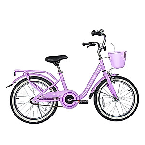 COEWSKE Kid's Bike Steel Frame Children Bicycle 14-16 Inch with Training Wheel (Purple, 18 inch)