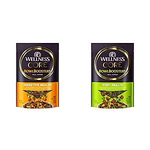 Bundle of Wellness CORE Bowl Boosters Digestive Health & Joint Health Dog Food Topper, 4 Ounce Bag