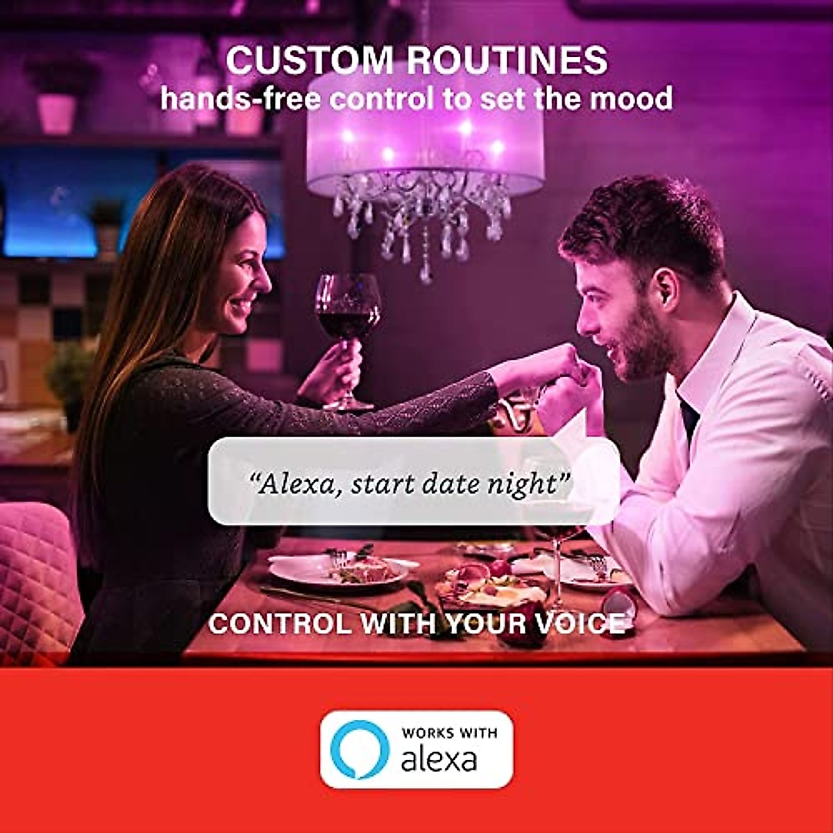 Sengled Alexa Light Bulb, Candelabra Light Bulbs Color Changing, Candelabra LED Light Bulbs 450 LM 45W Equivalent RGBW, E12 LED Bulb, Smart Bulbs That Work with Alexa Only, No Hub Request, 2 Pack
