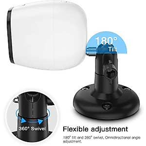 Koroao 【Upgraded Version】 Indoor/Outdoor Security Wall Mount for All Arlo Camera, Arlo Ultra, Arlo Essential, Wyze Cam Pan, eufyCam 2 - More Stable and Flexible Arlo Accessories(3-Pack,Black)