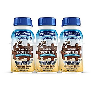 PediaSure SideKicks, 6 Shakes, Kids Protein Shake, With Key Nutrients and Protein to Help Kids Catch Up on Growth and Help Fill Nutrient Gaps, Chocolate, 8 fl oz
