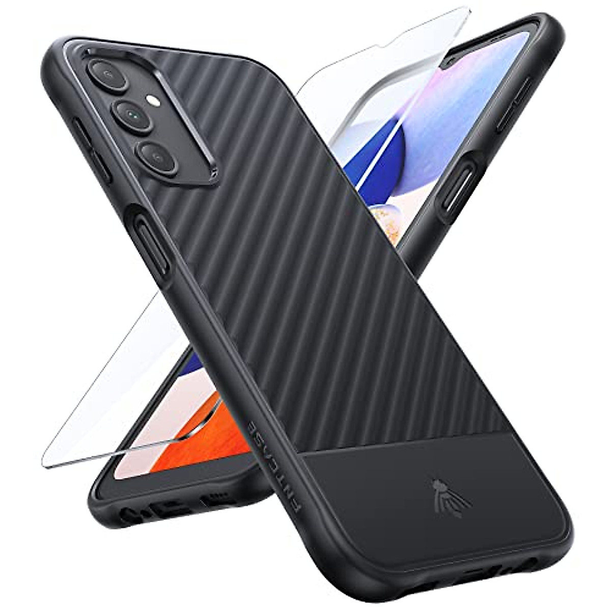 FNTCASE for Samsung Galaxy A14-5G Case: Soft TPU Slim Thin Protective Phonecase Shockproof Anti-Drop Full Body Protection Cell Phone Cover for Galaxy A145g - 6.6 inch 2023 Black