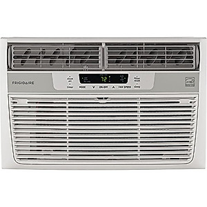 FRIGIDAIRE FFRE0833S1 8,000 BTU 115V Window-Mounted Mini-Compact Air Conditioner with Temperature-Sensing Remote Control
