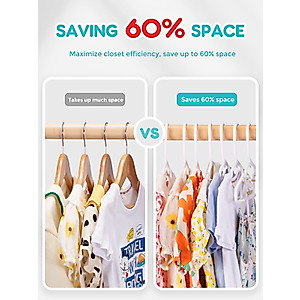 Smartor White Plastic Baby Hangers, Kids Hangers with Dividers, Baby Clothes Hangers for Closet, Cute Baby Hangers for Nursery, Clothing Hangers for Infant, Baby, Kids, Newborn, nursery-60 Pack