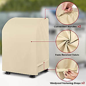 Unicook 2 Burner Grill Cover 32 Inch, Heavy Duty Waterproof Small BBQ Grill Cover, Outdoor Barbecue Cover, Compatible with Weber Char-Broil NexGrill Grills with Collapsed Side Tables, Desert Sand