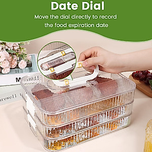 mwellewm Deli Meat Container for Fridge Cold Cut Storage Organizer for Refrigerator Lunch Meat Cheese Bacon Airtight Keeper with Lid Handle