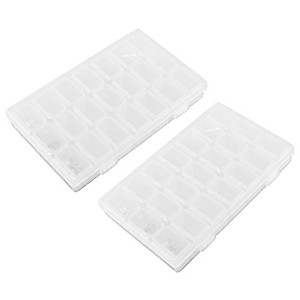 Healifty 2pcs Nail Art Storage Box 21 Grids Clear Plastic Jewelry Box Organizer Diamond Embroidery Box for Nail Art DIY Craft