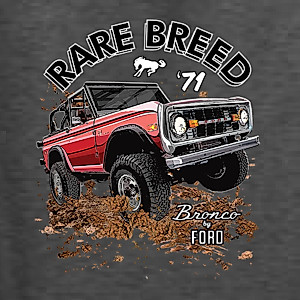Wild Bobby Ford Rare Breed 71 Bronco Truck Classic Cars and Trucks Unisex Graphic Hoodie Sweatshirt, Heather Black, Large