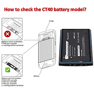 Youejoeq Replacement for Honeywell CT45 CT45XP CT40XP configurations with Metal Battery Latch Button,Fits Part NO.CT50-BTSC 318-055-067 318-055-H67 318-055-D67 Barcode Scanner