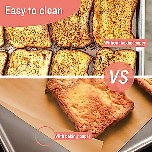 YRYM HT Parchment Paper for Baking 13 in x 164 ft - 177 SQ FT Unbleached Parchment Paper Roll, Heavy Duty Brown Baking Parchment Paper for Air Fryer, Oven