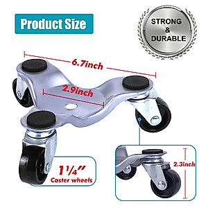 MaxxHaul 50535 4-Pack 6" Steel Tri-Dolly, 300 lb. Capacity