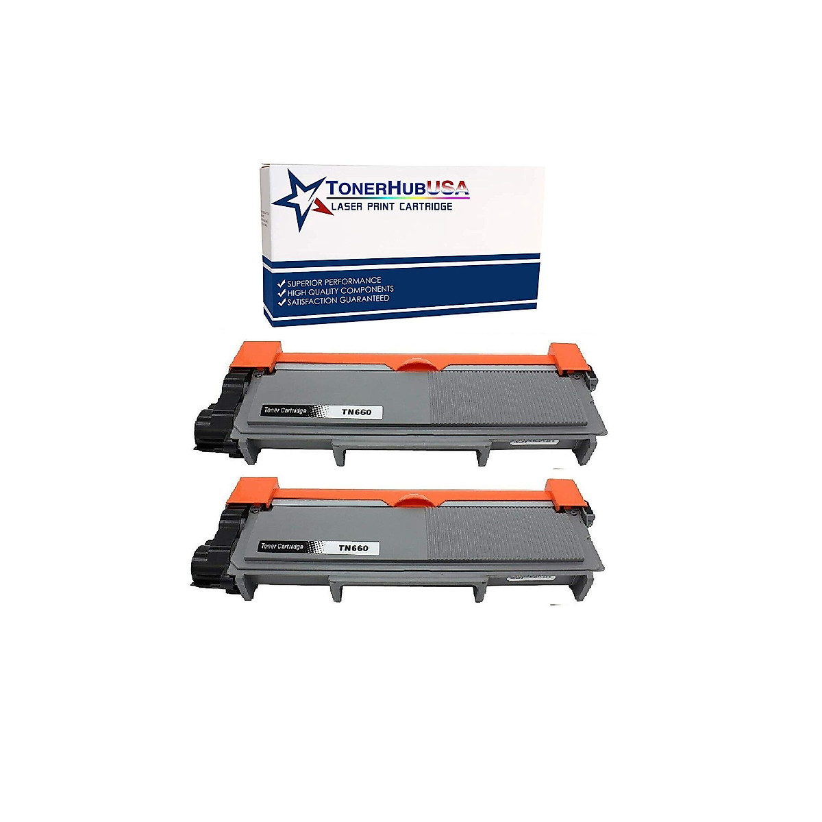 TONERHUBUSA Compatible Toner Cartridge Replacement for Brother TN630 TN660 High Yield to use with HL-L2300D DCP-L2520DW DCP-L2540DW HL-L2360DW HL-L2320D HL-L2380DW MFC-L2707DW Printer(Black, 2 Pack)