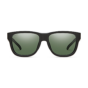 SMITH Lowdown Slim 2 Sunglasses – Performance Sports Active Sunglasses For Running or Everyday Wear – For Men & Women – Matte Black + Grey Green ChromaPop Polarized Lenses