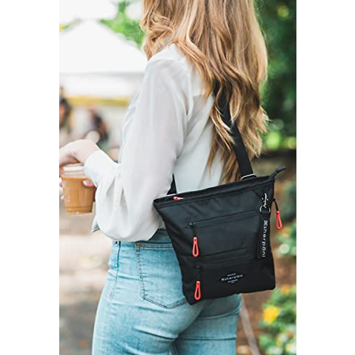 Sherpani Sadie, Nylon Crossbody Bag, Lightweight Shoulder Bag, Cross Body Purse, Crossbody Bags for Women, RFID Protection (Raven)