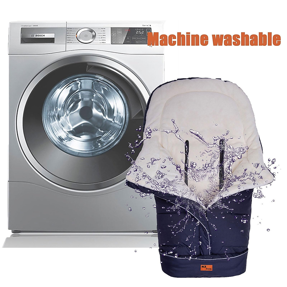 KZ Dotnz Weatherproof Oudtoor Toddler Bunting Bag Adaptable for Most Strollers, Warm Soft Stroller Footmuff, Waterproof Universal Baby Stroller Bunting Blanket