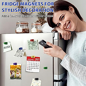 WUDIME 12Pack Strong Fridge Refrigerator Magnets Small Magnets, Upgraded Red Whiteboard Magnets for Detailed List Display, Metal Push Pin Magnets for Kitchen, Office, Classroom, Cruise Decor