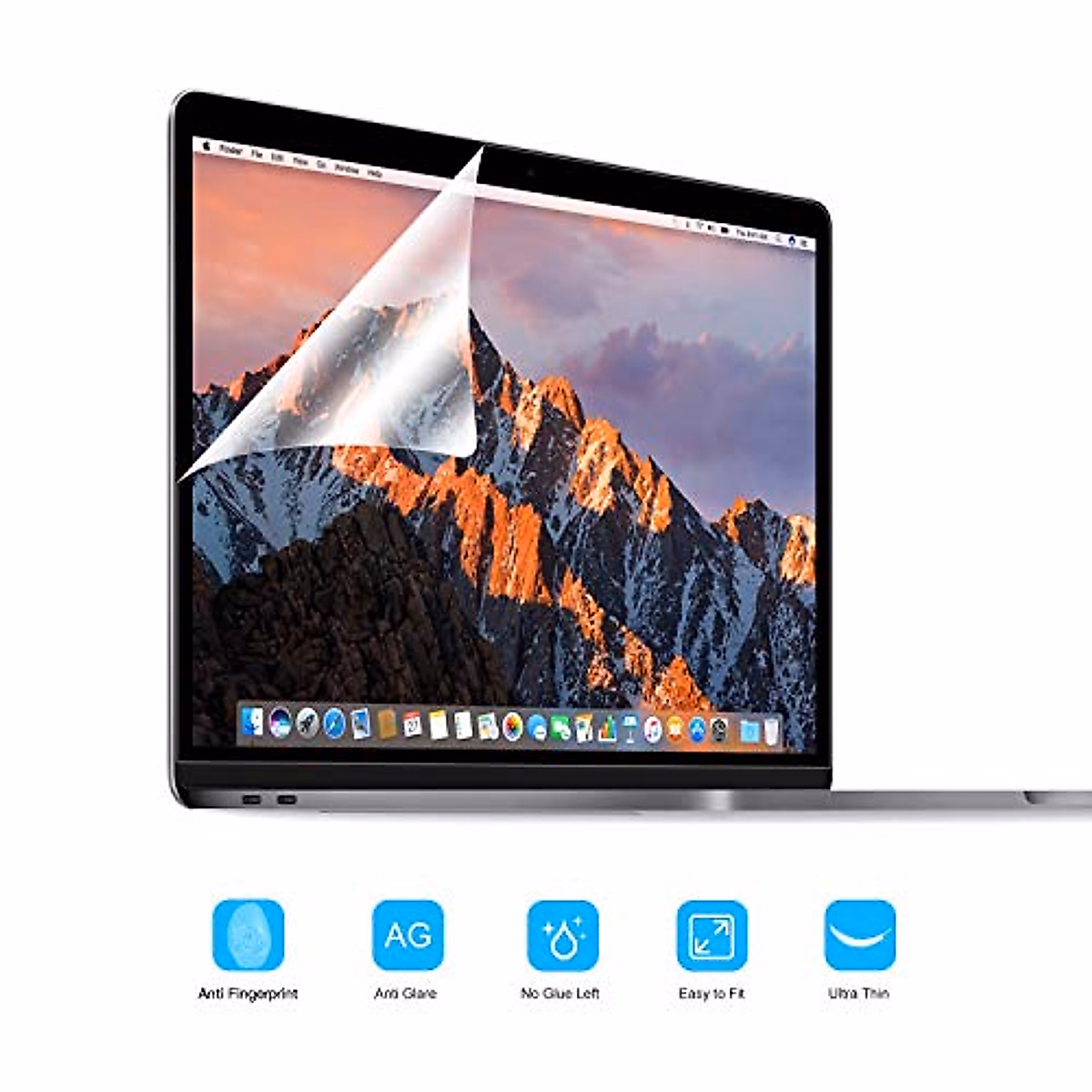 [2 Pack] Anti Glare Laptop Screen Protector Compatible with 2016-2022 MacBook Pro 13" Model A1706 A1708 A1989 A2159 A2289 A2251 A2338(M1) M2 Chip, Anti Scratch & Fingerprint-proof Screen Protector