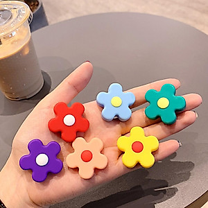 Hemobllo 2pcs Silicone Charging Cord Saver Mini Flower Charging Cable Protector Phone Cable Protective Cover (Blue and Green)