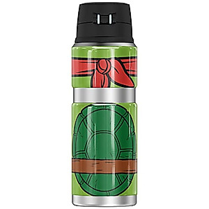 Teenage Mutant Ninja Turtles TMNT OFFICIAL Raph Shell THERMOS STAINLESS KING Stainless Steel Drink Bottle, Vacuum insulated & Double Wall, 24oz