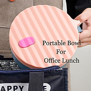 AI LOVE PEACE Microwave Ramen Bowl Set Noodle Bowls With Lid Speedy Ramen Cooker In Minutes BPA Free and Dishwasher Safe For Office College Dorm Room Instant Cooking (Pink)