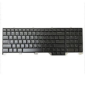 GinTai Laptops Keyboard Backlit US Replacement for Dell Alienware 17 R5 Area 51M 0WYFCV WYFCV RGB PK132F11A01 NSK-EYBBC IT（Black）