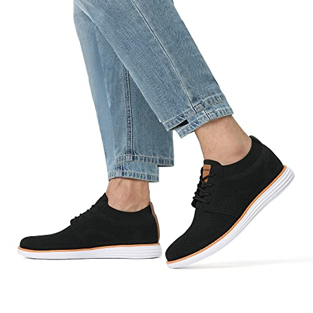 Bruno Marc Mens Mesh Sneakers Oxfords Lace-Up Lightweight Casual Walking Shoes, 1/Black - 12(Grand-01)